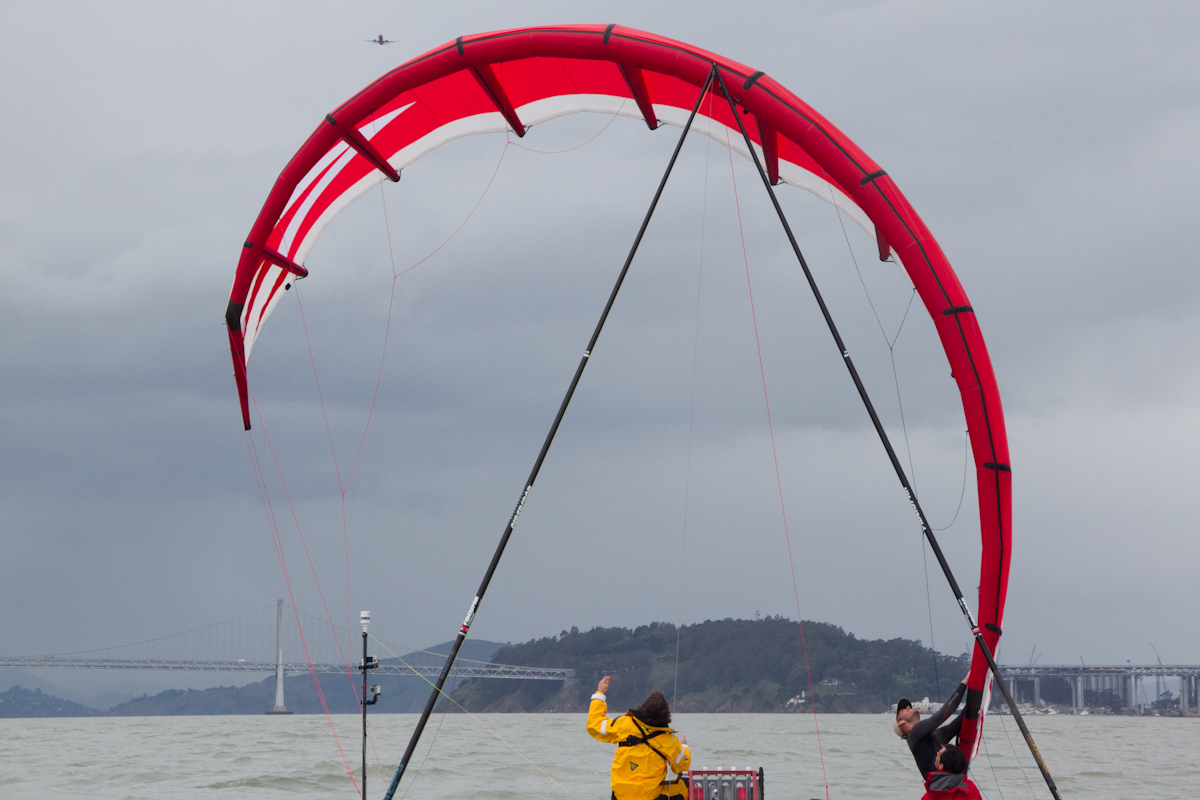 Kitefoiler kite launch test – March 22 | Kiteboat Project